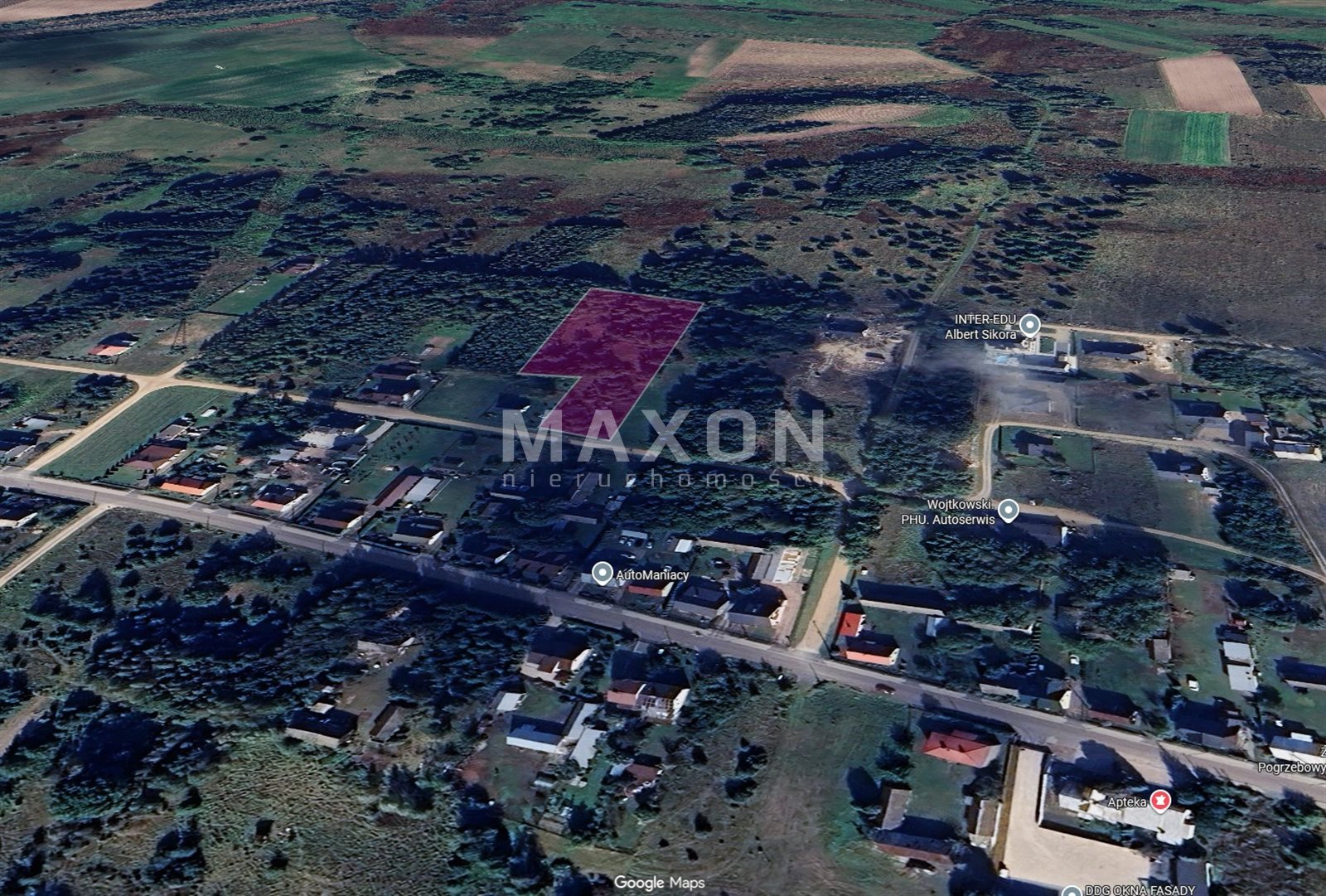 Działka - Sprzedaż, mazowieckie, ostrowski, Małkinia Górna, Prostyń | MAXON